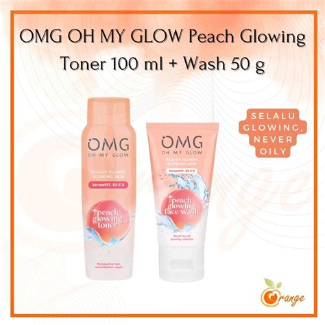 Jual OMG OH MY GLOW Peach Glowing Paket Toner 100 Ml Wash 50 G