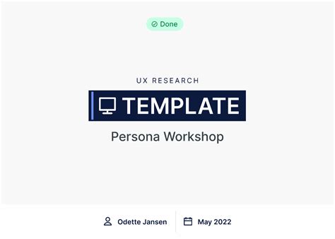 Persona Workshop Template Figma