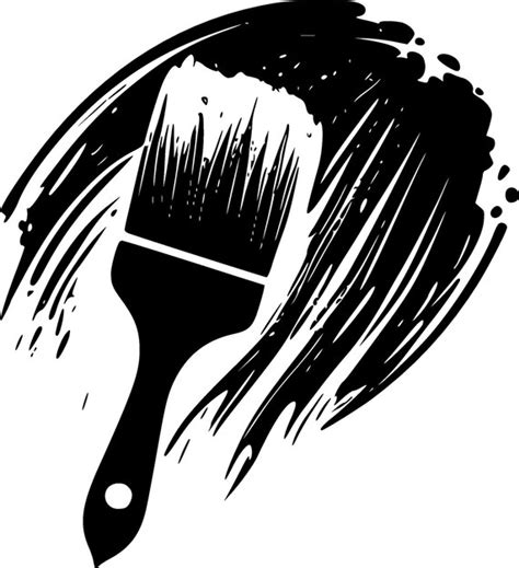 Illustration Vectorielle Du Logo Minimaliste Et Plat Par Coups De Pinceau Vecteur Premium