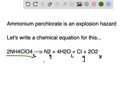 Solvedthe Text Mentions That Ammonium Perchlorate Is An Explosion