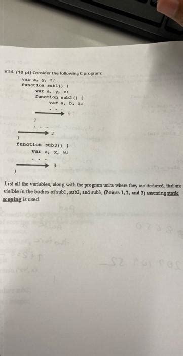 Solved Pt Consider The Following C Program List Chegg