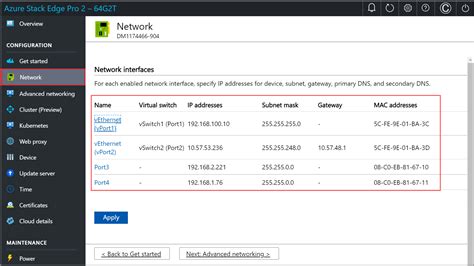 tutorial to configure network settings for azure stack edge pro 2