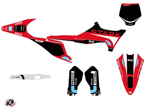kit déco motocross stark future cirkle rouge Kutvek