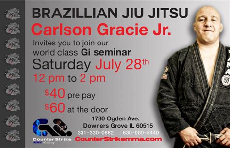 Carlson Gracie Jr Seminar At Counterstrike Mma Chicagos Mma