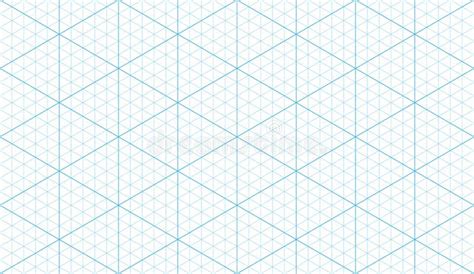 Isometric Grid Seamless Pattern Outline Isometric Graph Template Background Stock Vector