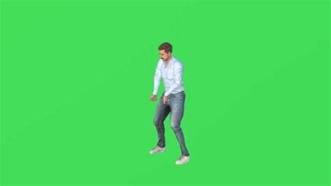 D Of Sportsman On Green Screen Throwing Stock Video Pond