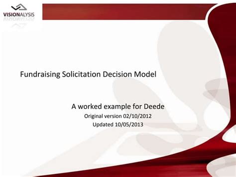 Fundraising Solicitation Decisionmodelv2 Pptx Technology And Computing