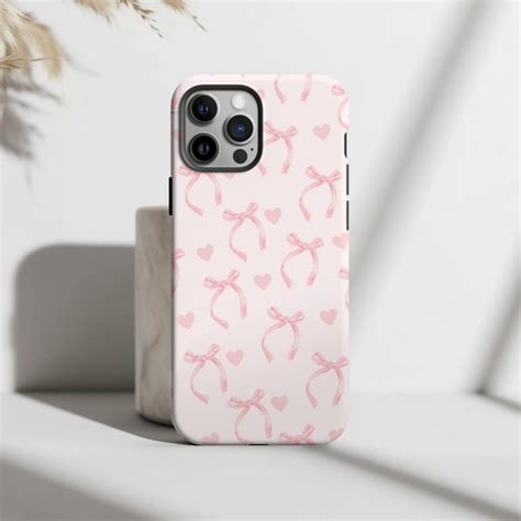 Bow Pink Phone Case Etsy