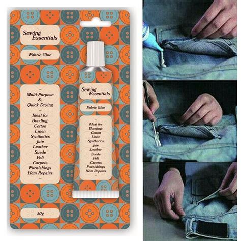 Extra Strong Fabric Glue Bonds Sew Quickly Ideal For Hemming Patching