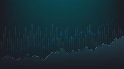 Finance And Business Background Bar Chart And Candlestick Chart Show