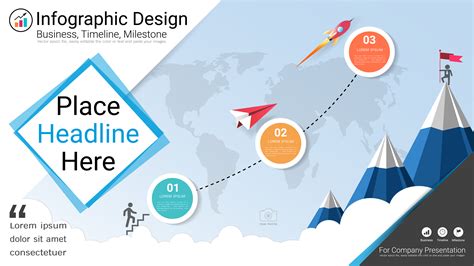 Business Infographics Template Milestone Timeline Or Road Map With
