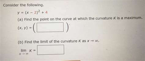 Solved Consider The Following Y X 2 2 4 A Find The