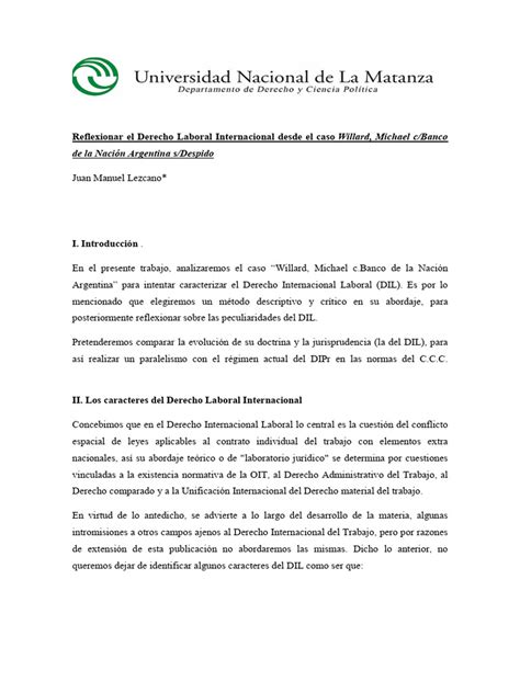 Derecho Internacional Del Trabajo Pdf Derecho Laboral Justicia
