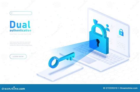 Dual Authentication Concept Stock Vector Illustration Of Cyberspace Login 272235510