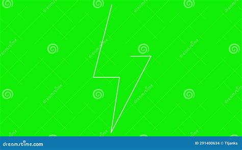 Animated Linear White Symbol Of Lightning Line Energy Icon Of Power