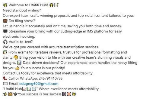 Edwin Orege On Linkedin At Utafiti Hub We Offer The Following Services
