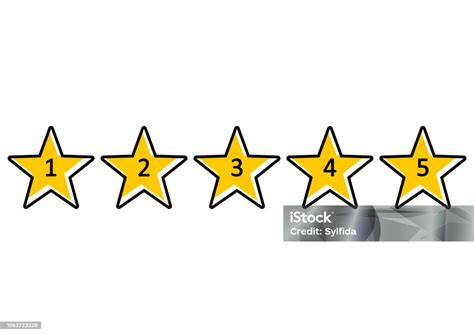 노란 별 등급에 대 한 아이콘을 절연 벡터 일러스트 레이 션 1위에 대한 스톡 벡터 아트 및 기타 이미지 1위 5가지 개체 개념 Istock