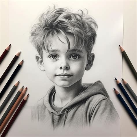 Realistic Drawing Of A Boy