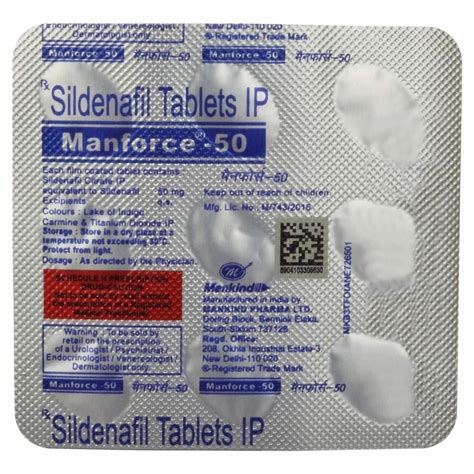 Manforce 50mg Tablet 4 Tablets Per Strip At ₹ 150strip In Nagpur