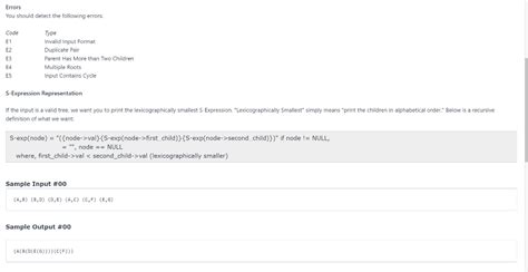 Solved Detect No Errors Print Out The Lexicographically Chegg