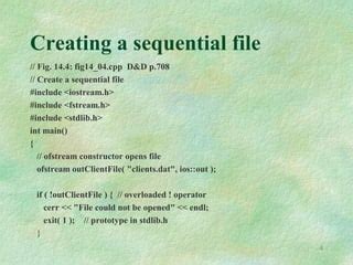 C Files And Streams PPT