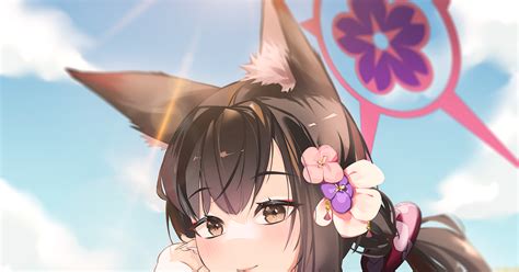 Blue Archive Wakamo Kosaka Swimsuit 狐坂ワカモ Pixiv