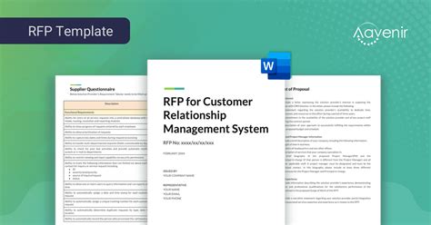 RFP For Customer Relationship Management System Aavenir