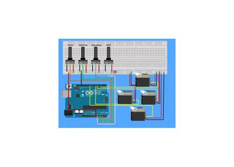 Kit Completo Brazo Robótico Acrilico Con Arduino Y Servos Mg s