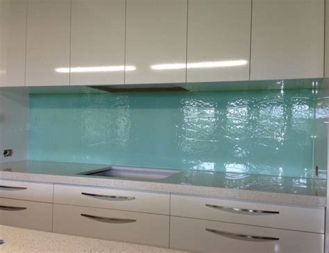 Aqua Textured Glass Kitchen Splashback Kitchensplashbacks Kitchen
