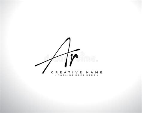 A R Ar Initial Logo Signature Vector Handwriting Concept Logo Stock Vector Illustration Of