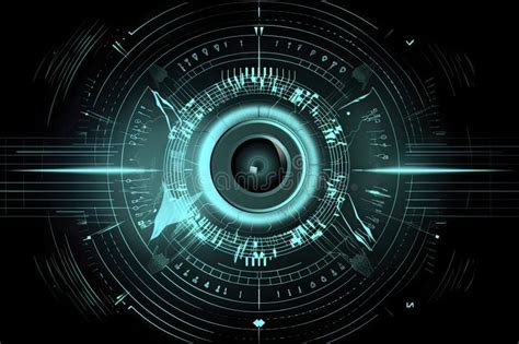 Digital Eye Data Network And Cyber Security Technology Vector