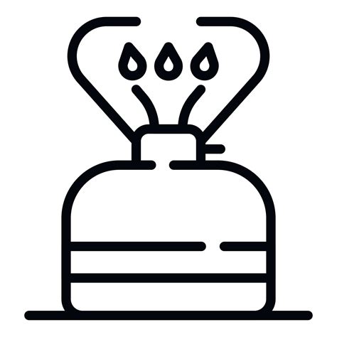 Camping Gas Lamp Icon Outline Style 15313356 Vector Art At Vecteezy