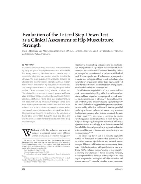 Lateral Step Down Test