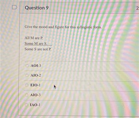 Question Give The Mood And Figure For This Chegg Com