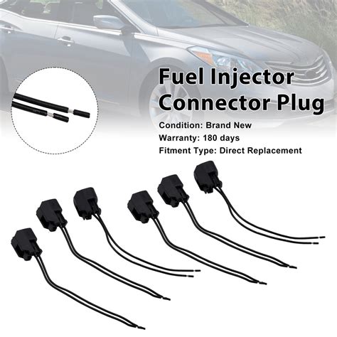 6 Ev6 Fuel Injector Connector Plug Clip Pigtail Quick Disconnect Fit