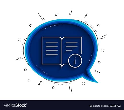 Technical Information Line Icon Instruction Sign Vector Image