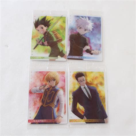 《現貨》hunter X Hunter 獵人 小傑 奇犽 酷拉皮卡 雷歐力 卡片x4 餅卡 日版 蝦皮購物