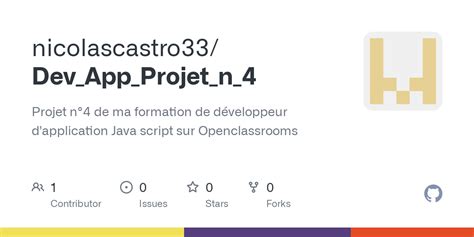 Github Nicolascastro33devappprojetn4 Projet N°4 De Ma Formation
