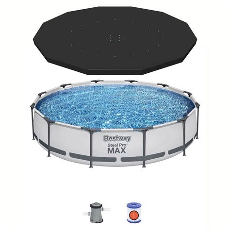 Bestway Steel Pro Max 12 X 30 Round Above Ground Pool And Flowclear