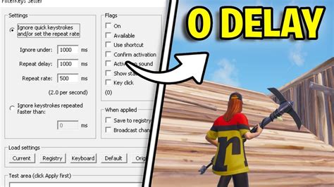 How To Get 0 Input Delay In Fortnite With Filter Keys Youtube