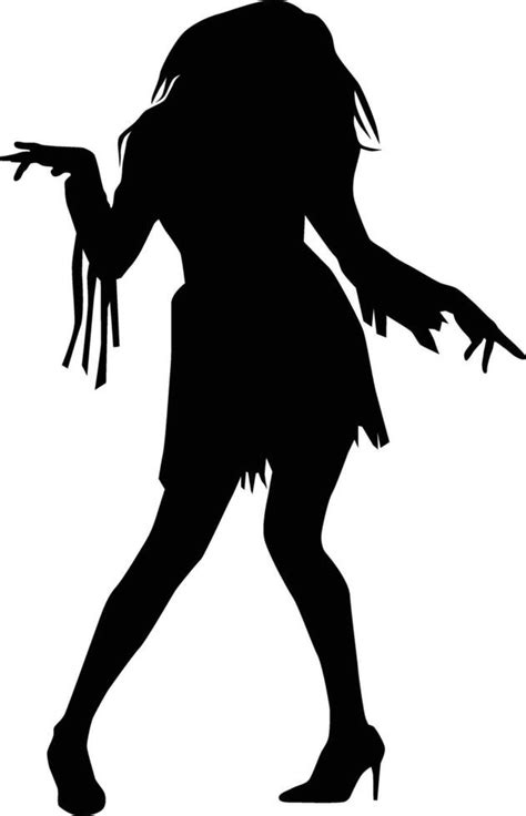 Silhouette De Fille Zombie