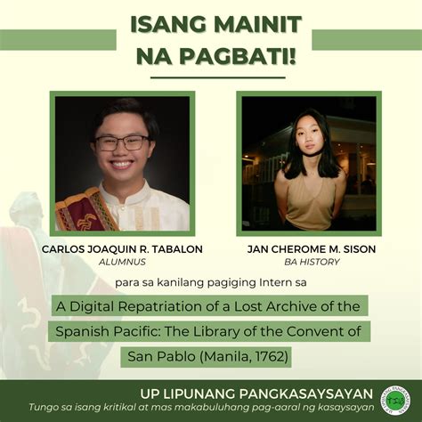 Isang Mainit Na Up Lipunang Pangkasaysayan Up Likas