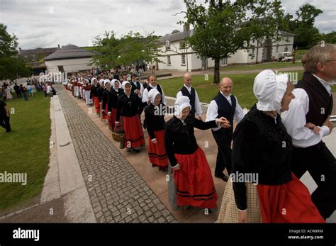 Massed Welsh Folk Dancing Teams At Botanic Gardens Of Wales 16 June 2007 Llanarthne
