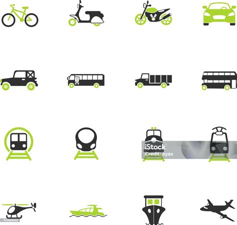 交通工具圖示集向量圖形及更多單車圖片 單車 四驅車 圖示 Istock
