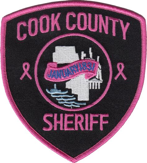 Cook County Sheriff Shoulder Patch Pink Breast Cancer Awareness