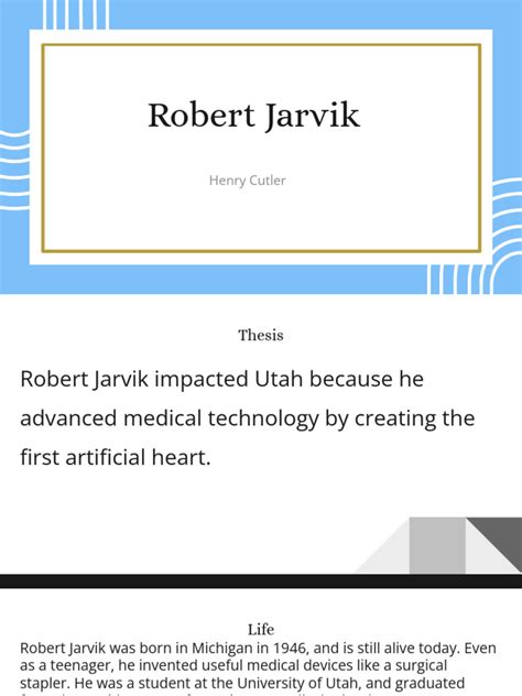 Robert Jarvik Pdf Medical Specialties Heart