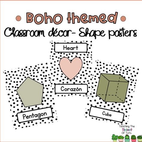 Boho Classroom Decor 2d And 3d Shape Posters Made By Teachers