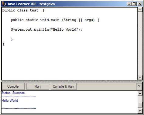 Java Learner IDE CodeProject