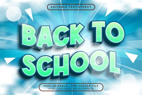 Back To School 3d Text Effect Graphic By Novin Prasetya · Creative Fabrica