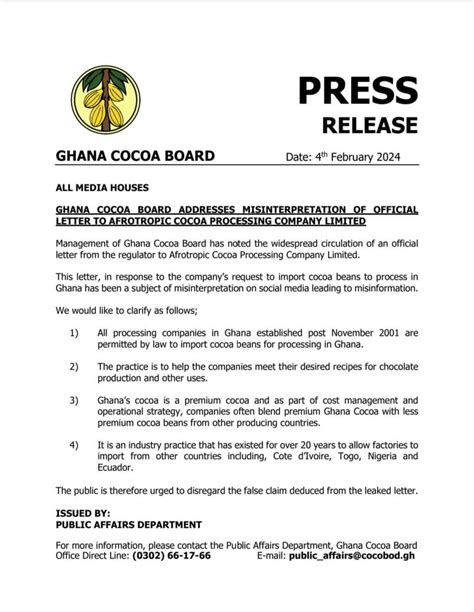 COCOBOD Defends Importing Cocoa Beans From Neighbouring Countries